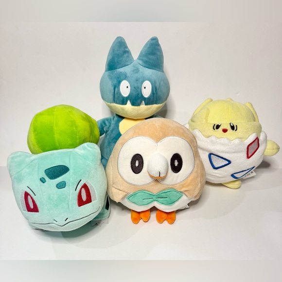 Tomy | Toys | Pokemon Plush Lot Bulbasaur Munchlax Rowlet Togepi Tomy ...